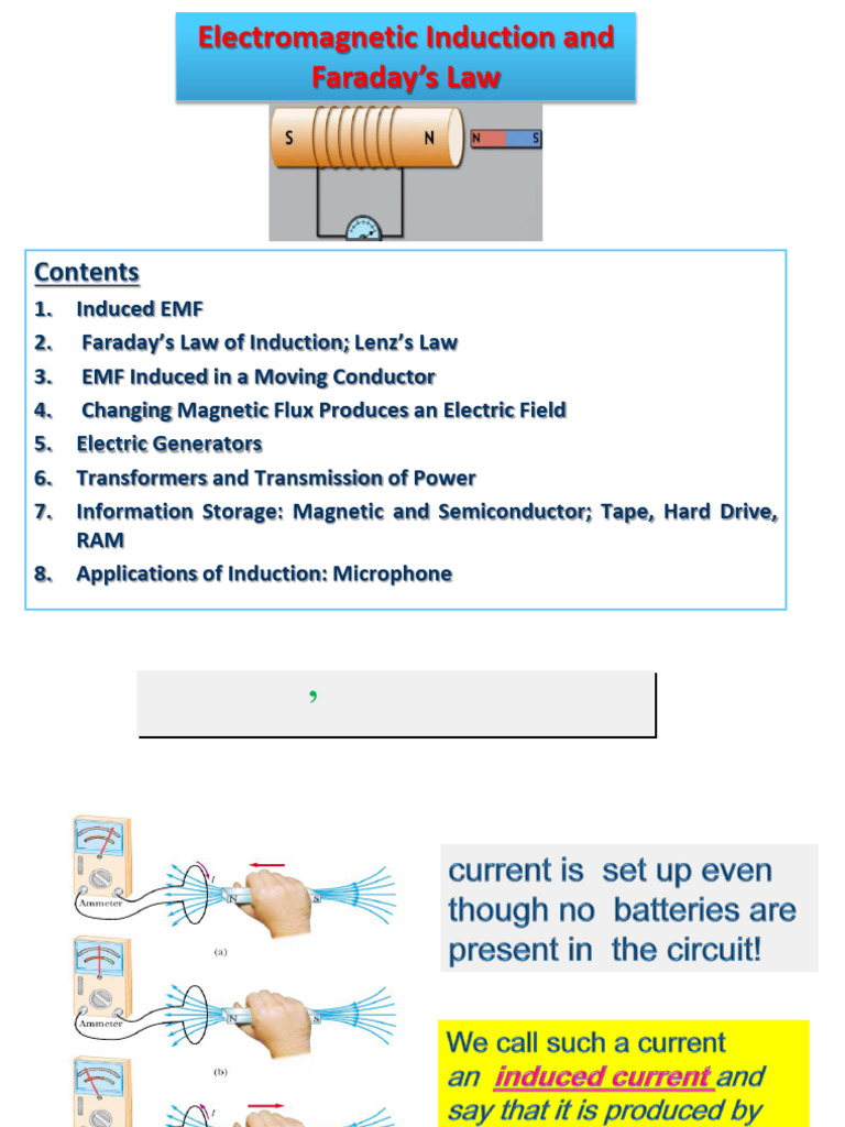 Ch 6 Electromagnetic Induction 1 Pdf Electromagnetic Induction Transformer