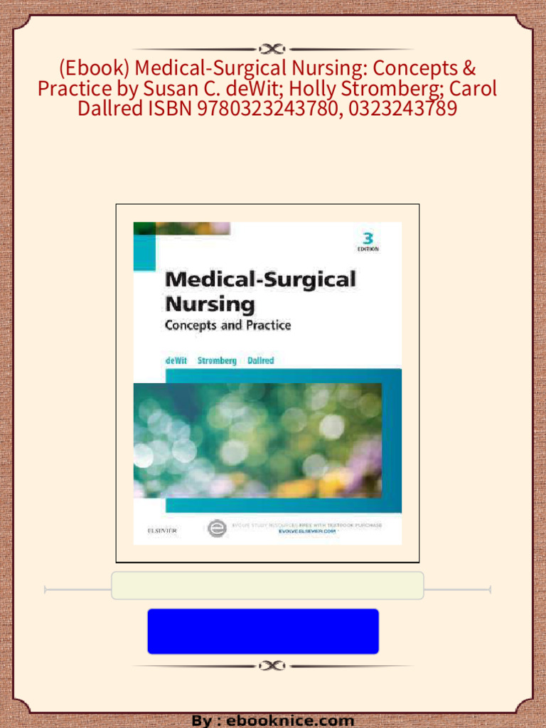 (Ebook) Medical-Surgical Nursing: Concepts & Practice by Susan C. Dewit Holly Stromberg Carol ...