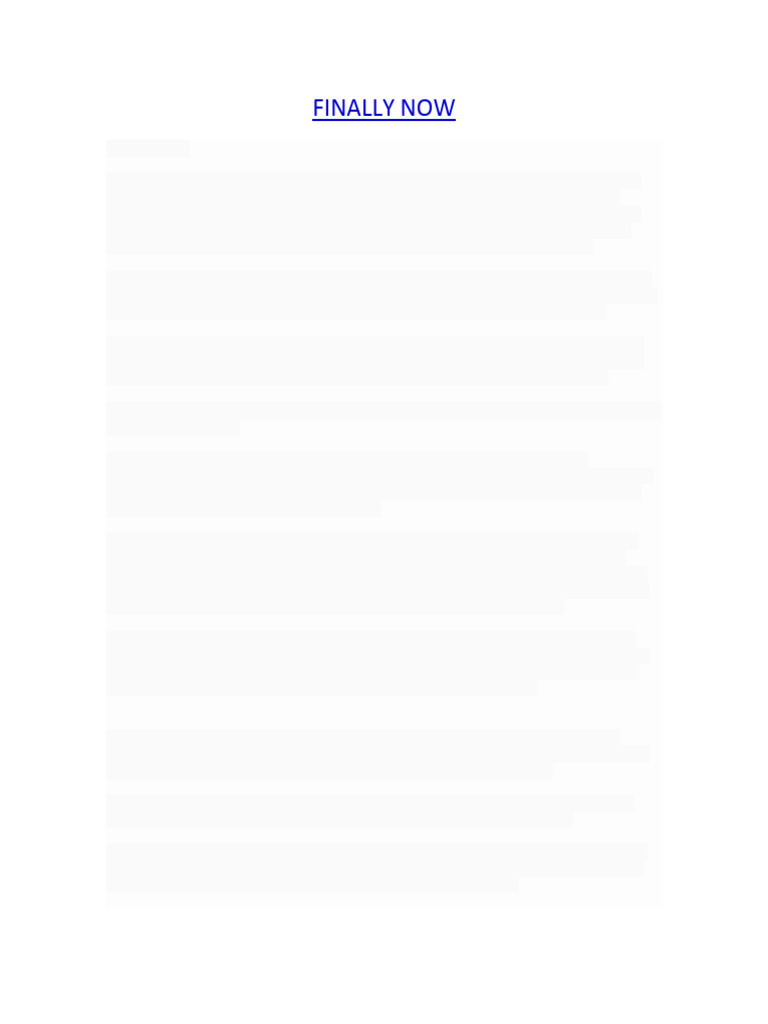 Finally Now | PDF | Pelo