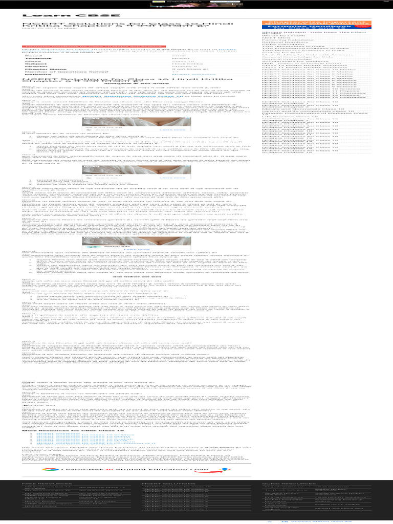 NCERT Solutions For Class 10 Kritika II Hindi Chapter 5 | PDF