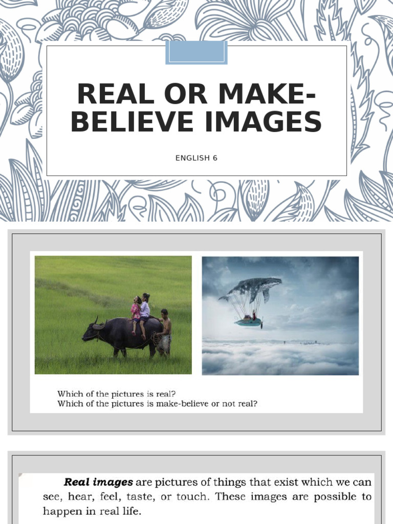 Q1 W1 - Real or Make-Believe Fact or NonFact | PDF