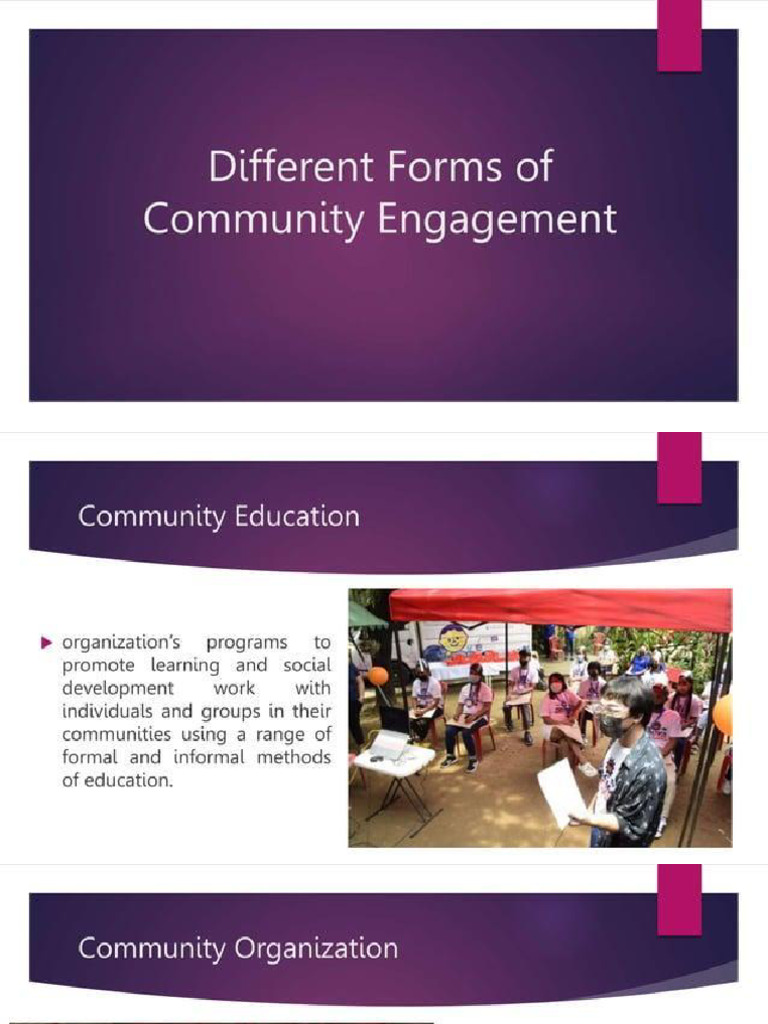Lesson 7-Part 1,Forms of community engagement that contribute to ...