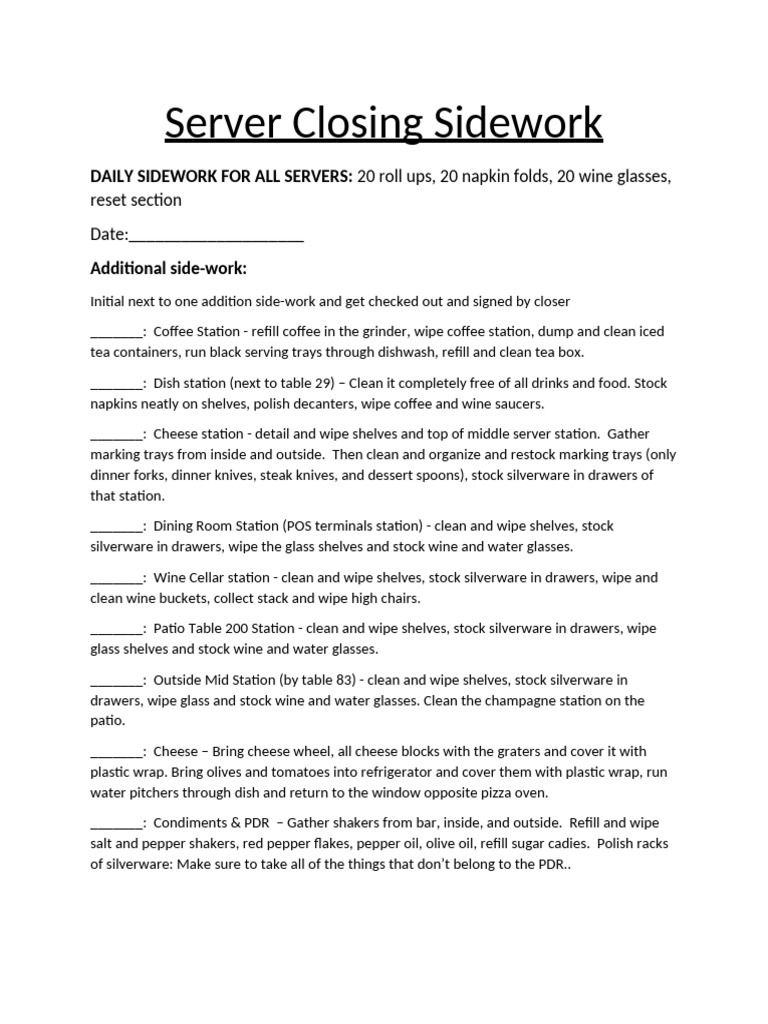 Closing Sidework Paper | PDF