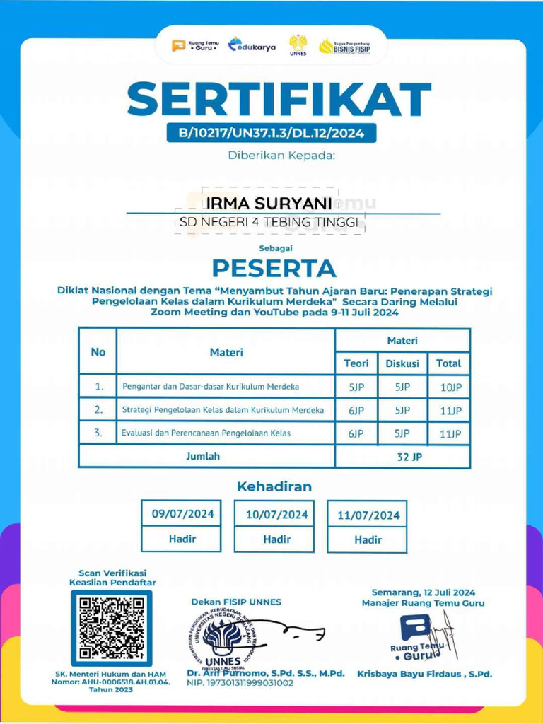 Sertifikat Irma | PDF