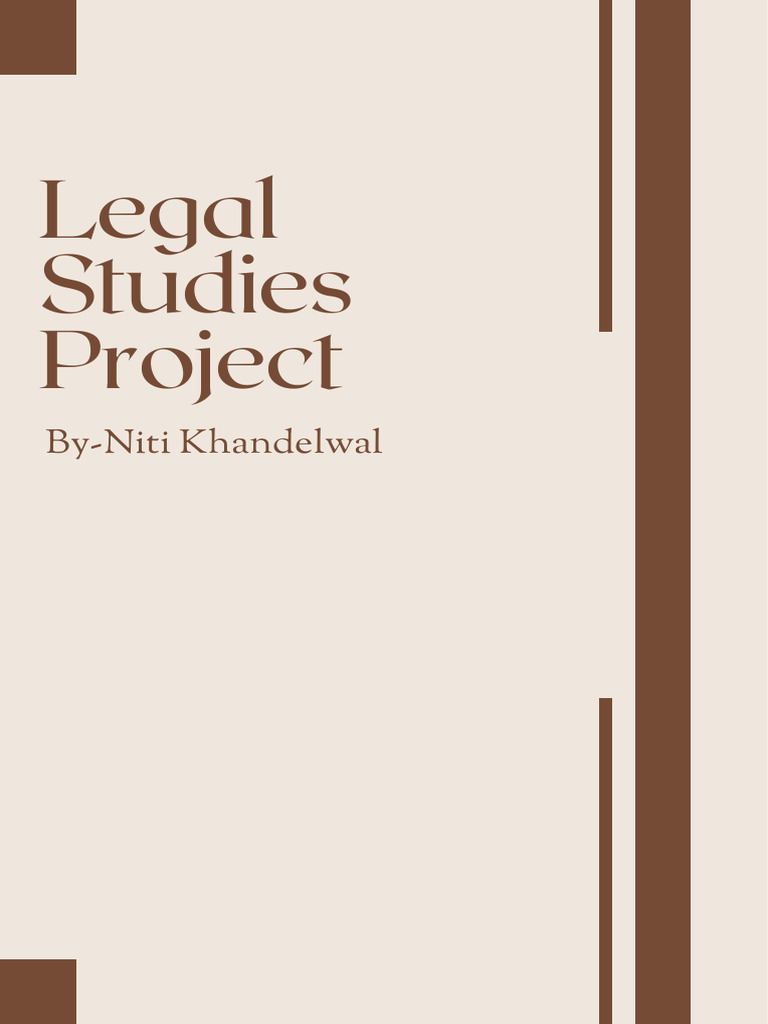 Legal Studies Project | PDF