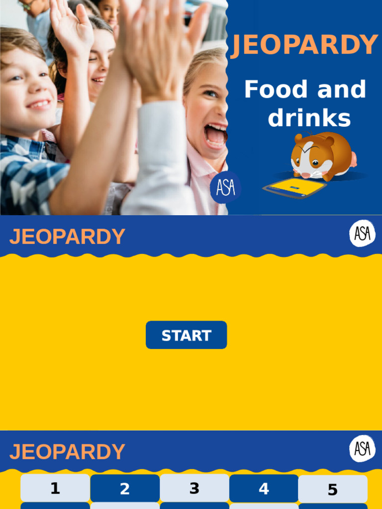 Jeopardy: Food and Drink Quiz | PDF | Food And Drink | Foods
