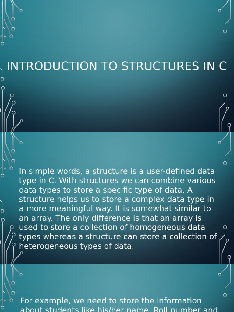 Introduction to Structures in c | PDF | Pointer (Computer Programming) | Computer File