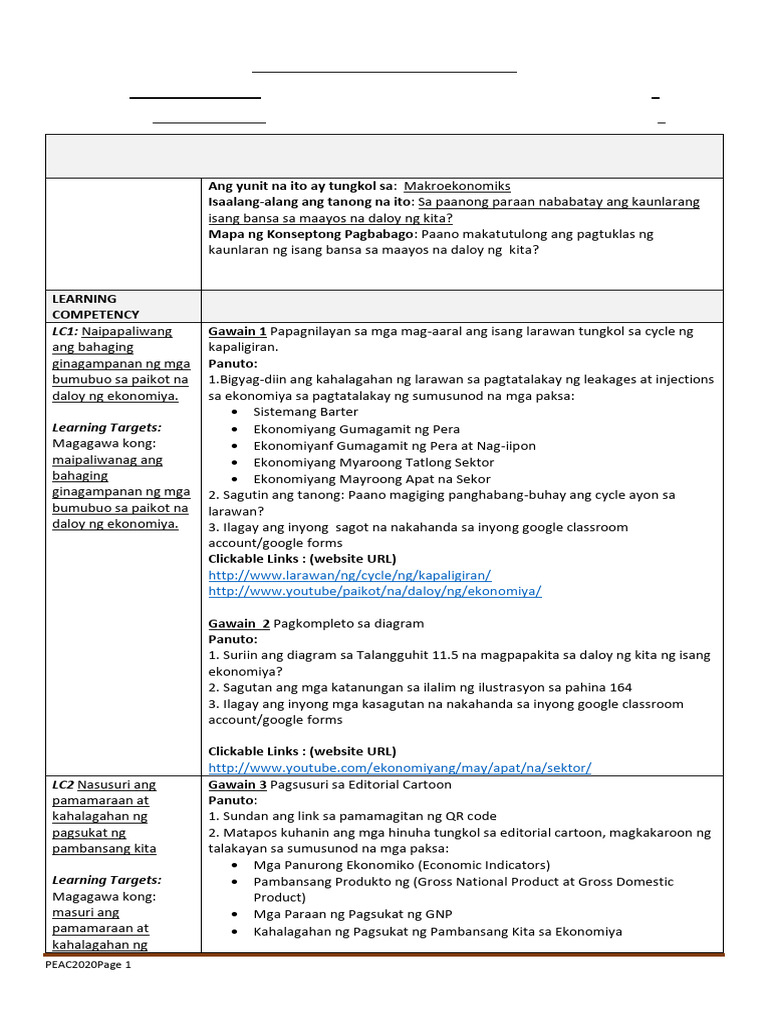 AP 9 UNIT PLAN 3RQ QUARTER | PDF