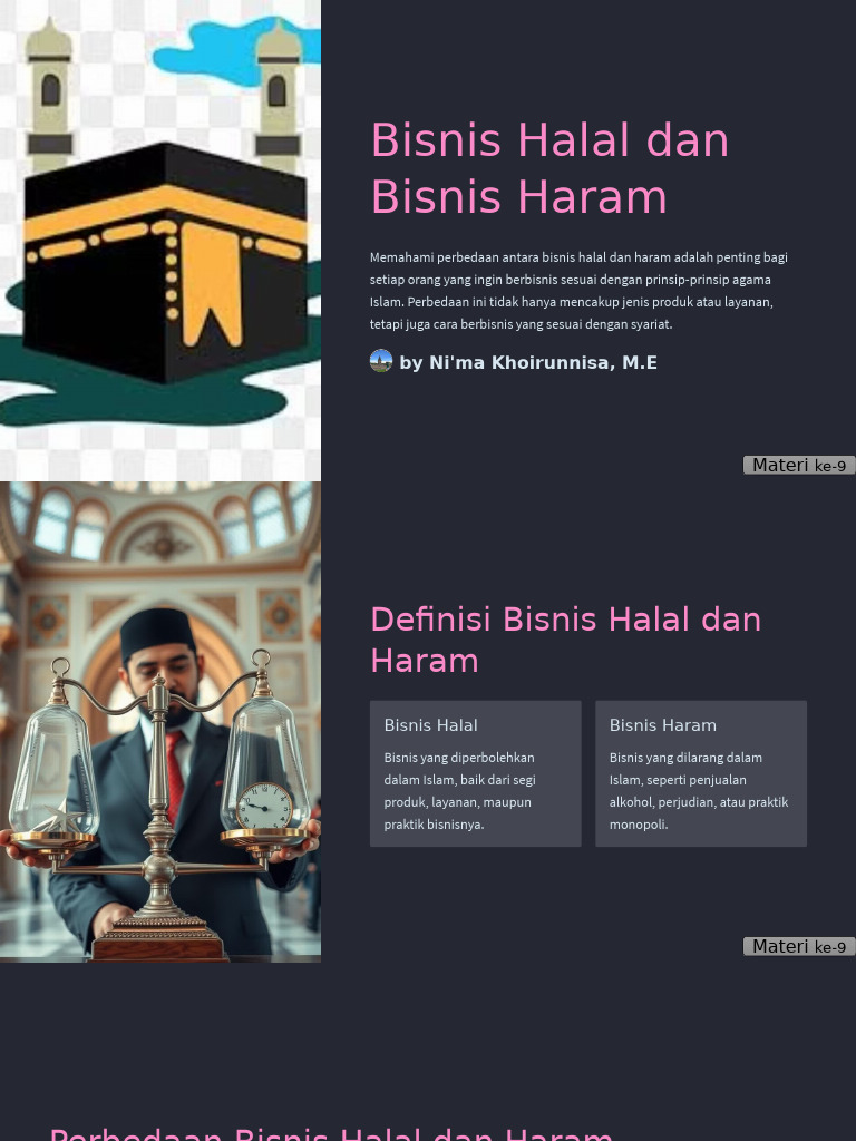 TOPIK 9. Bisnis Halal Dan Bisnis Haram | PDF