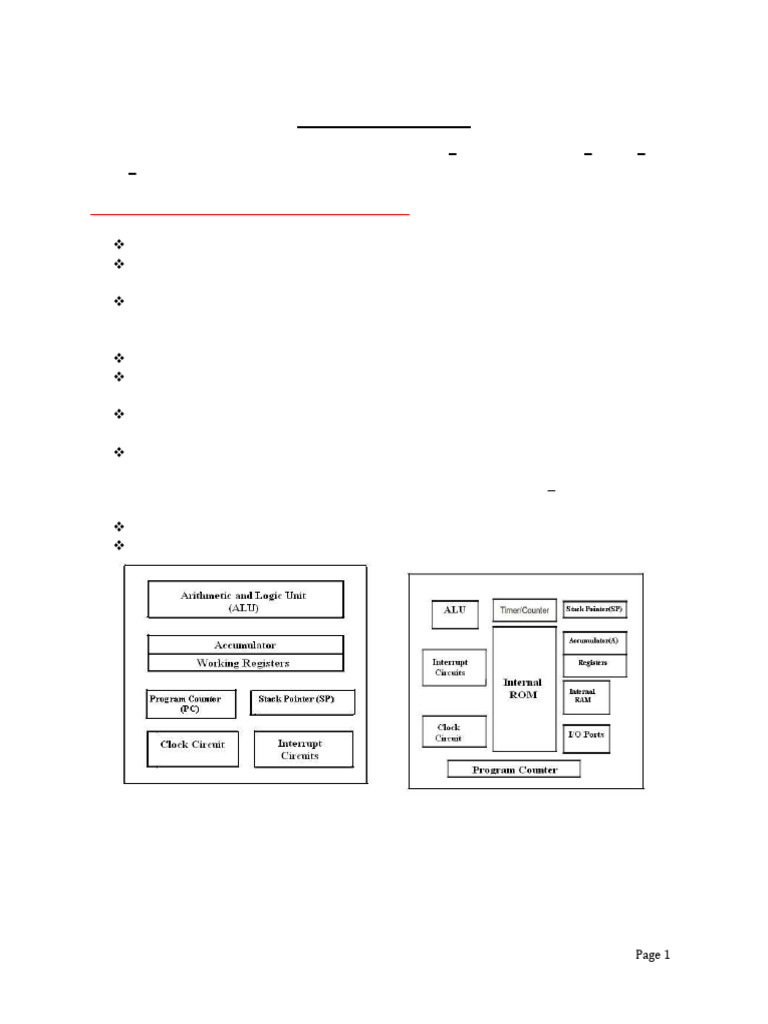 MPMC-UNIT 2 R20 Microcontrollers | PDF | Microcontroller | Central Processing Unit
