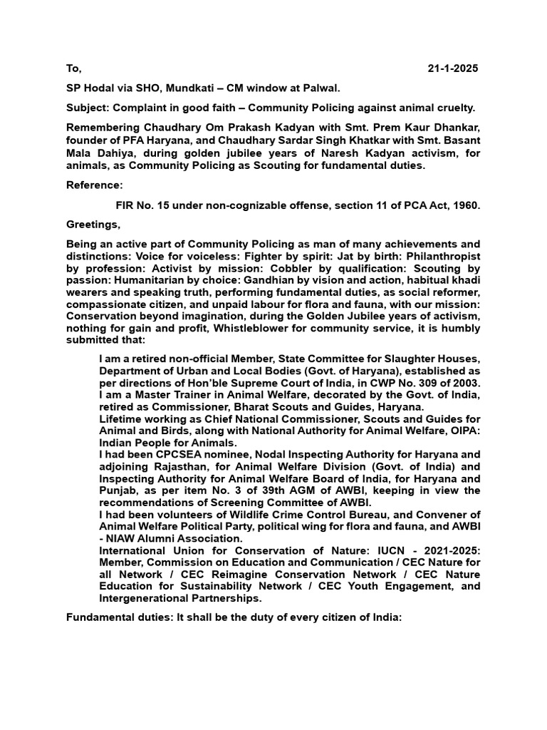 Community Policing: Animal Welfare | PDF | Anesthesia | Cruelty To Animals