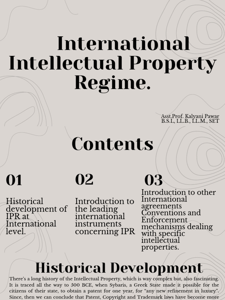 International Intellectual Property History | PDF | Patent | World ...