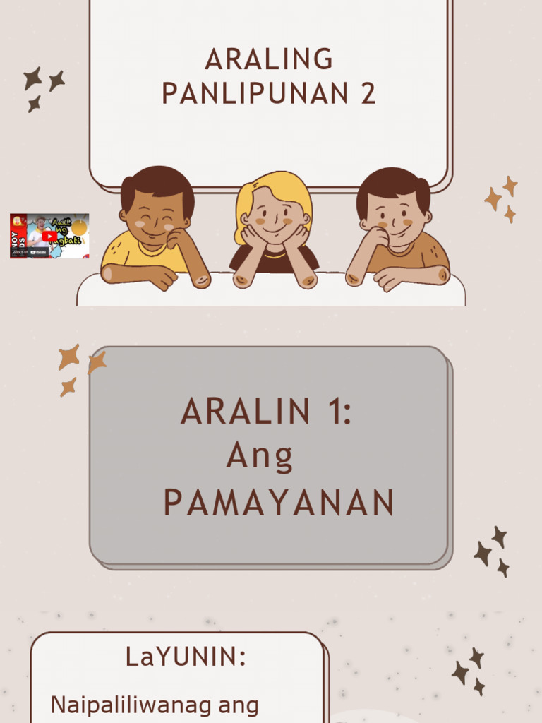 AP2 Aralin 1-ANG PAMAYANAN | PDF