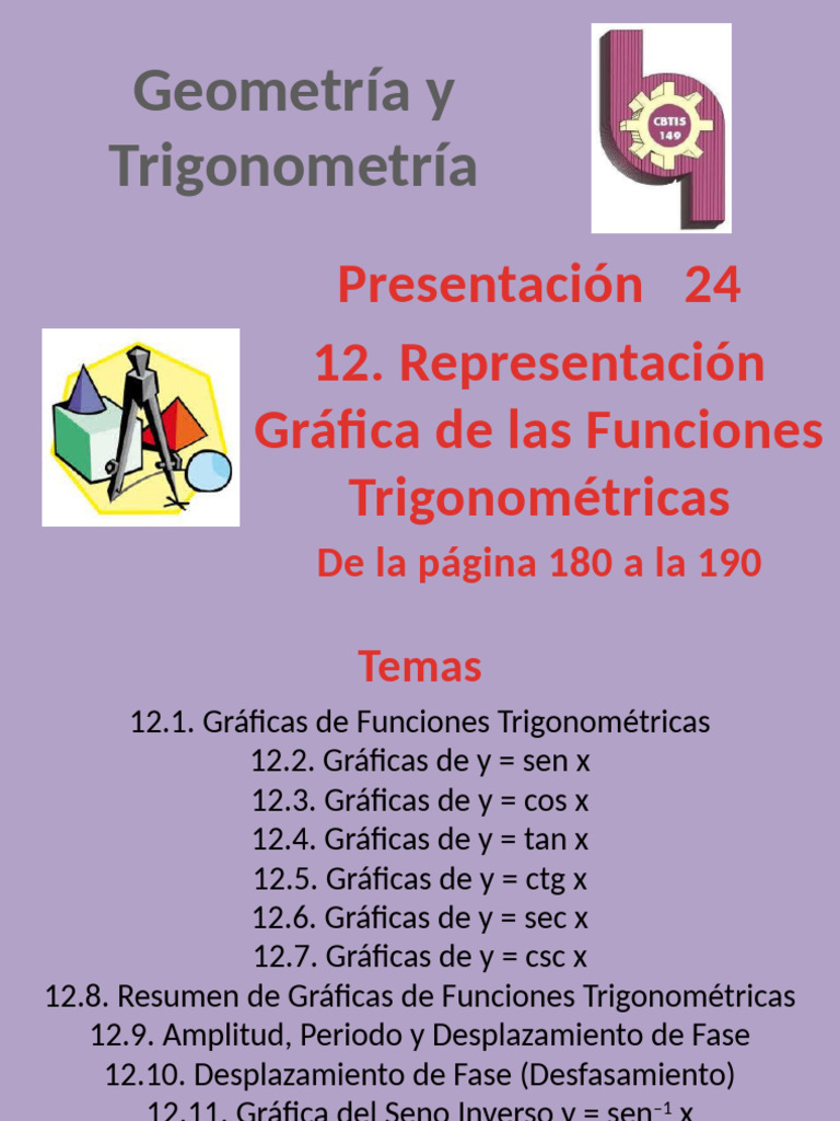 Gráficas De Funciones Trigonométricas Pdf Trigonometría Funciones 8225