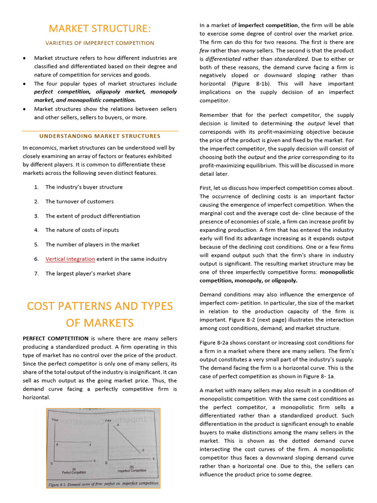 MARKET STRUCTURE | PDF | Imperfect Competition | Monopoly