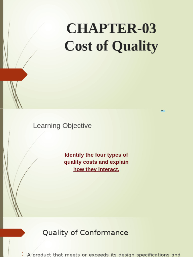 Understanding Quality Costs and Management | PDF | Iso 9000 ...