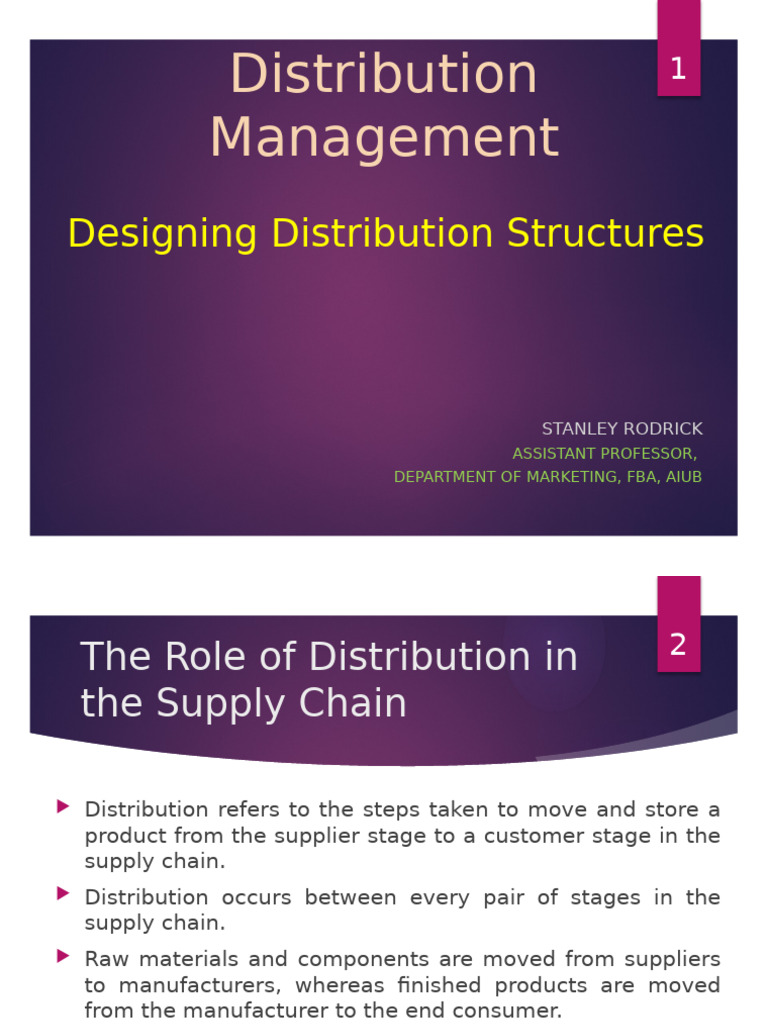 Topic 3 - Designing Distribution Structures | PDF | Supply Chain | Business