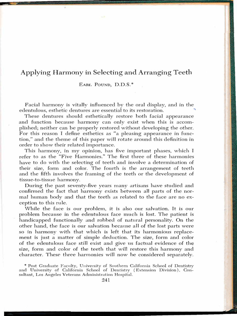Tooth Proportions for Facial Harmony | PDF | Dentures | Tooth