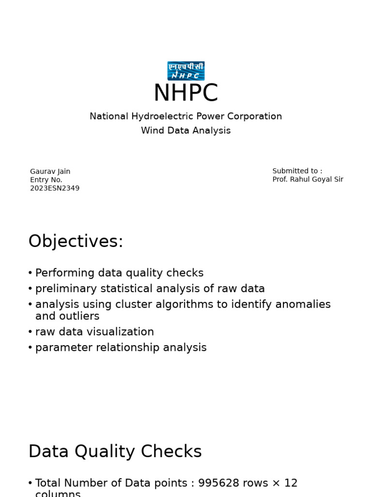 NHPC Jaisalmer Data Results | PDF | Data Quality | Data Analysis