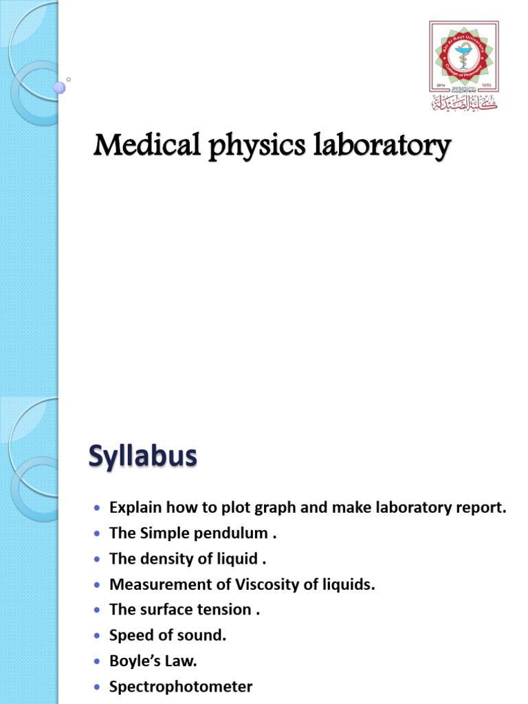 Medical Physics Laboratory | PDF