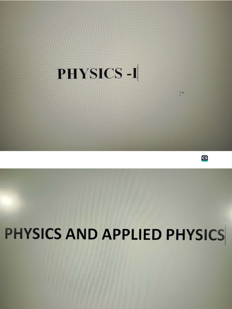 Lecture 1 Part 1 Physics | PDF Lecture 1 Part 1 Physics | PDF