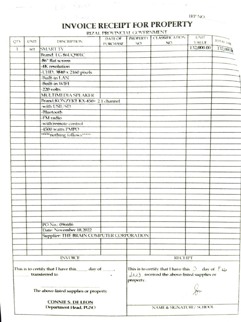 Invoice TV | PDF