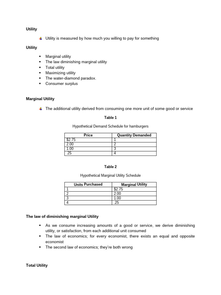 Utility In Economics Pdf Utility Marginal Utility