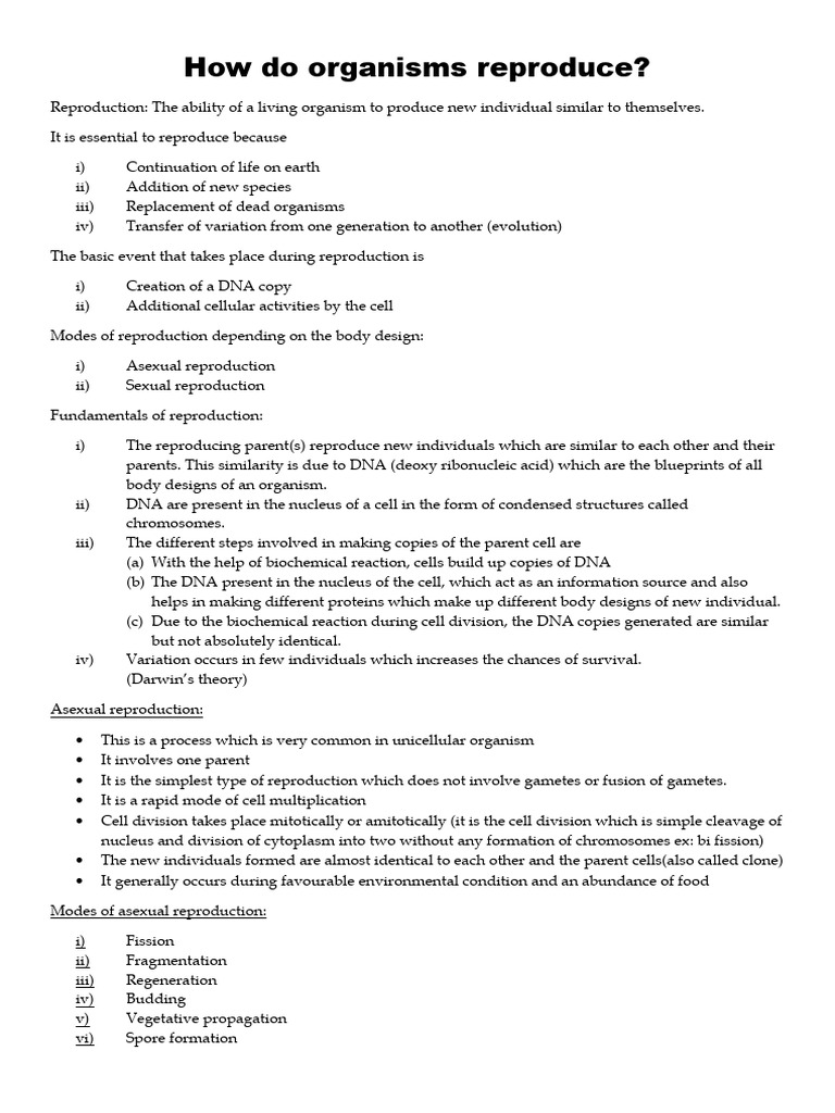 How Do Organisms Reproduce | PDF | Flowers | Uterus
