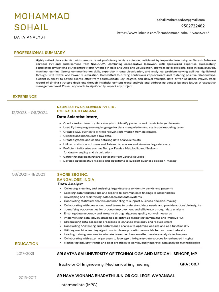 Md. Sohail | PDF | Data Science | Data Analysis