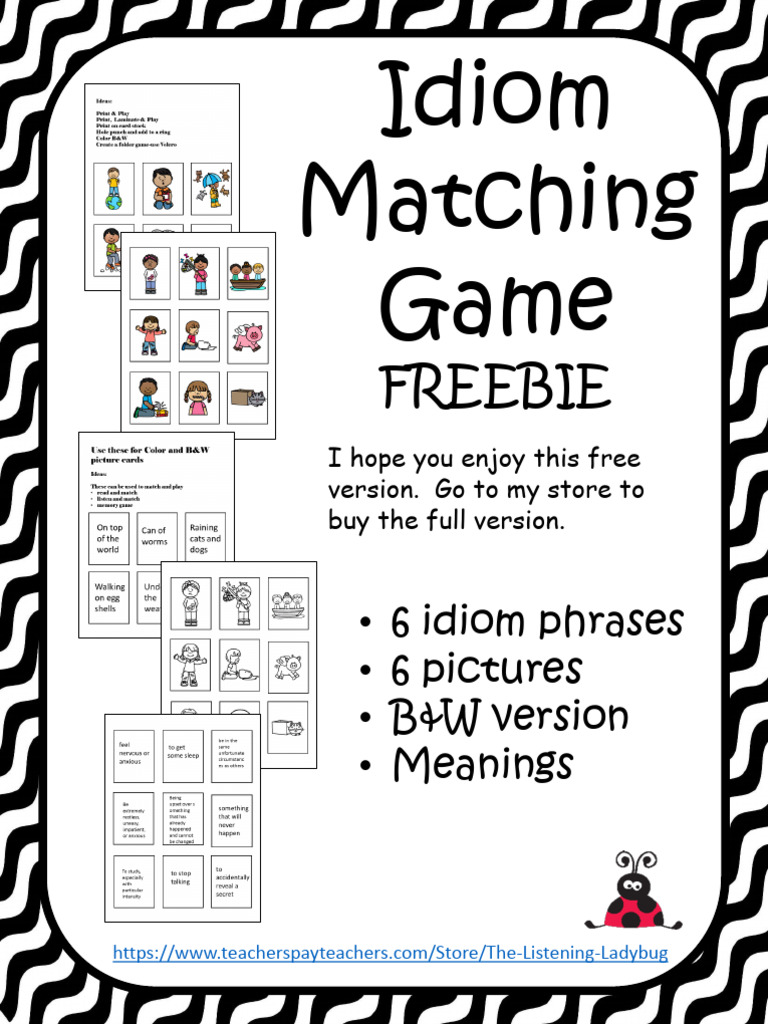 IdiomMatchingGameFREEBIE 1 | PDF | Computing | Software