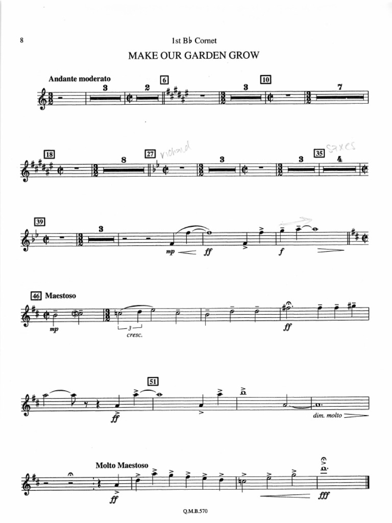 Cornets - Trumpets - Make Our Garden Grow | PDF