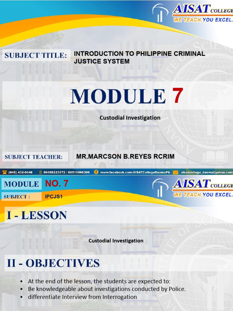 Philippine Criminal Justice Overview | PDF | Arrest | Confession (Law)