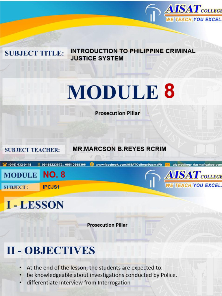 MBR CJS Module8 | PDF | Prosecutor | Probable Cause