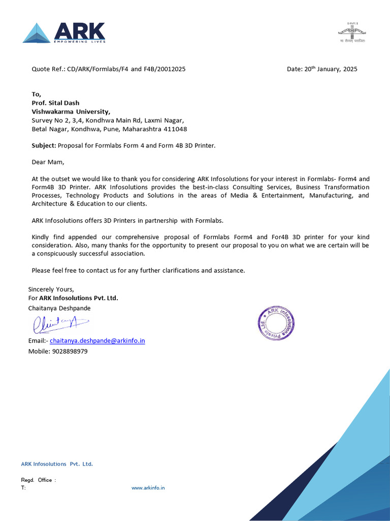 Proposal For Form4 and Form 4B | PDF