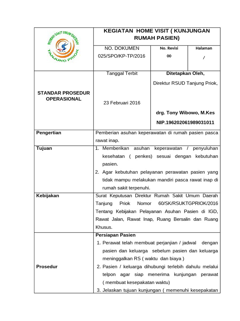 Spo Kegiatan Home Visit | PDF