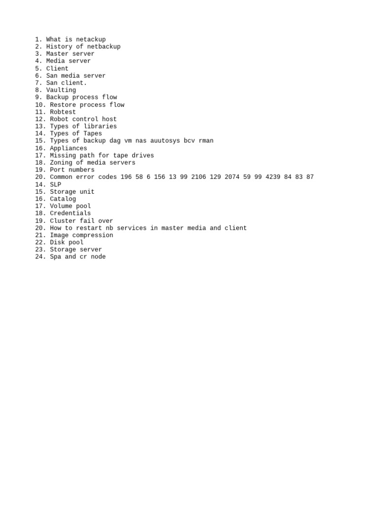 Netbackup Topics | PDF