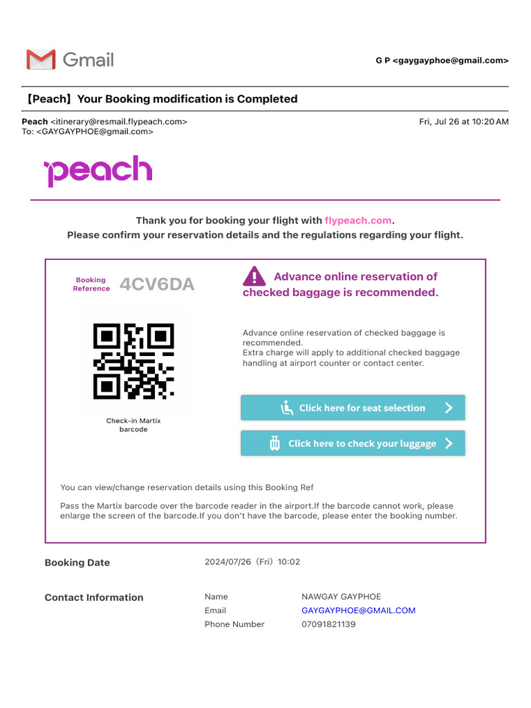 Flight Booking Confirmation Details | PDF | Aviation