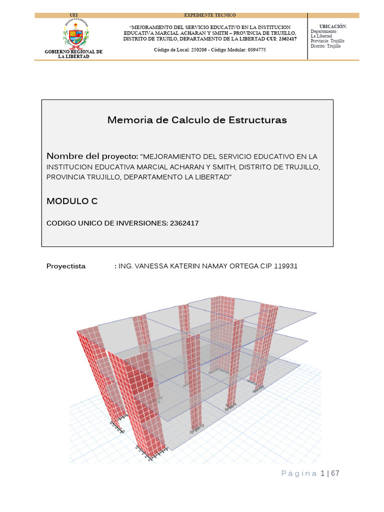02.memoria de Calculo Modulo C | PDF | Fundación (Ingeniería) | Columna