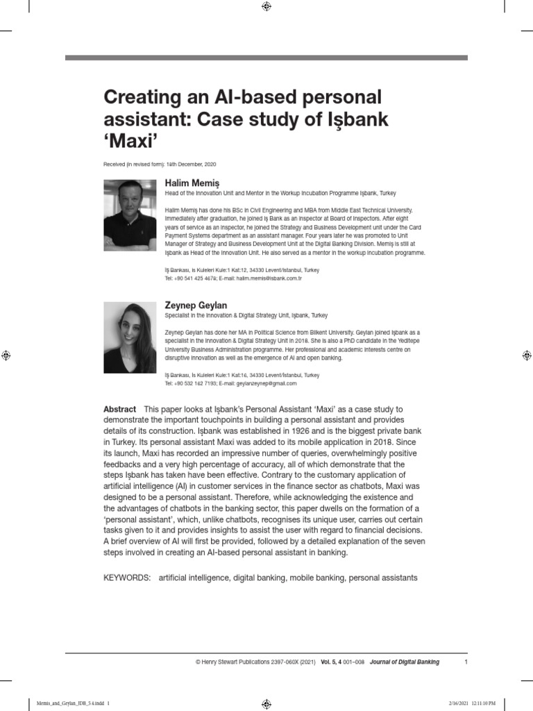 Creating An AI Based Personal Assistant | PDF | Artificial Intelligence ...