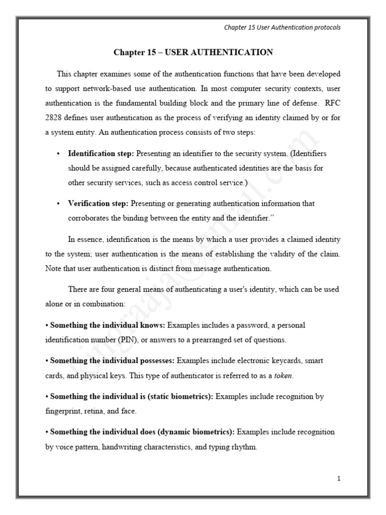 User Authentication Protocols Explained | PDF | Public Key Cryptography ...
