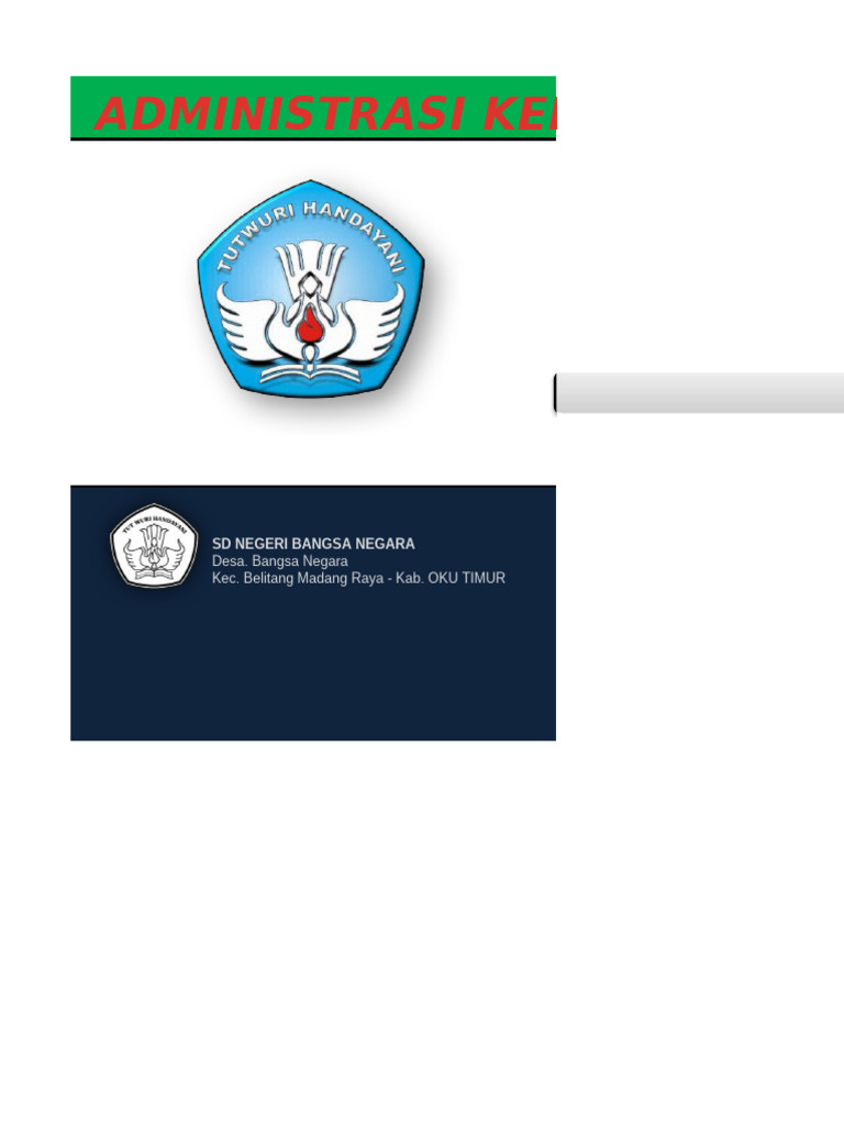 Administrasi Kelas SD Bangsa Negara | PDF