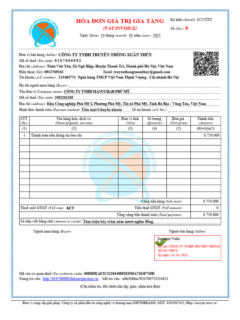 Hoadon Q1.2025 | PDF