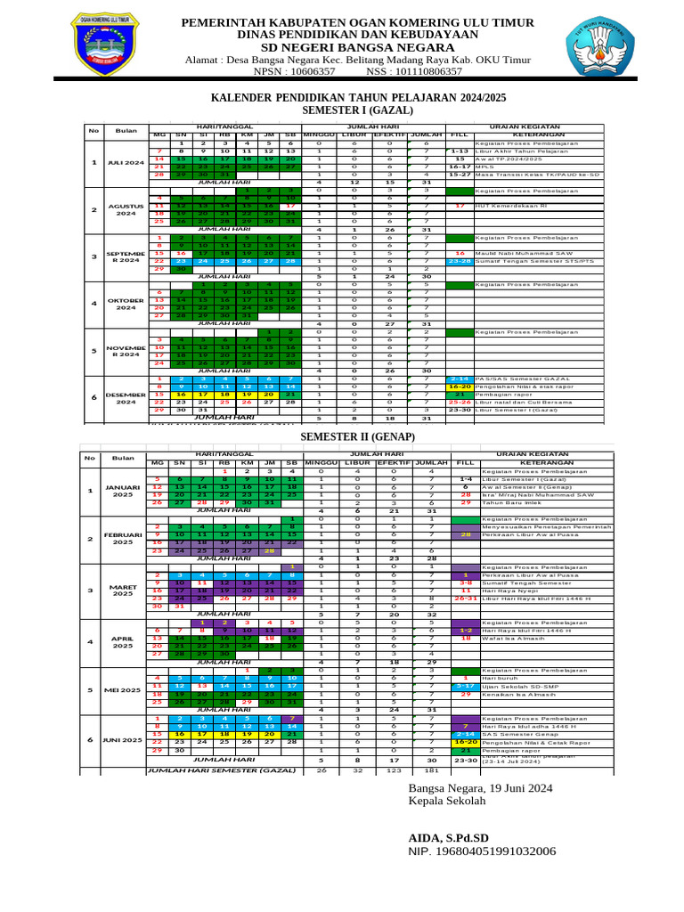 Kalender Pendidikan | PDF