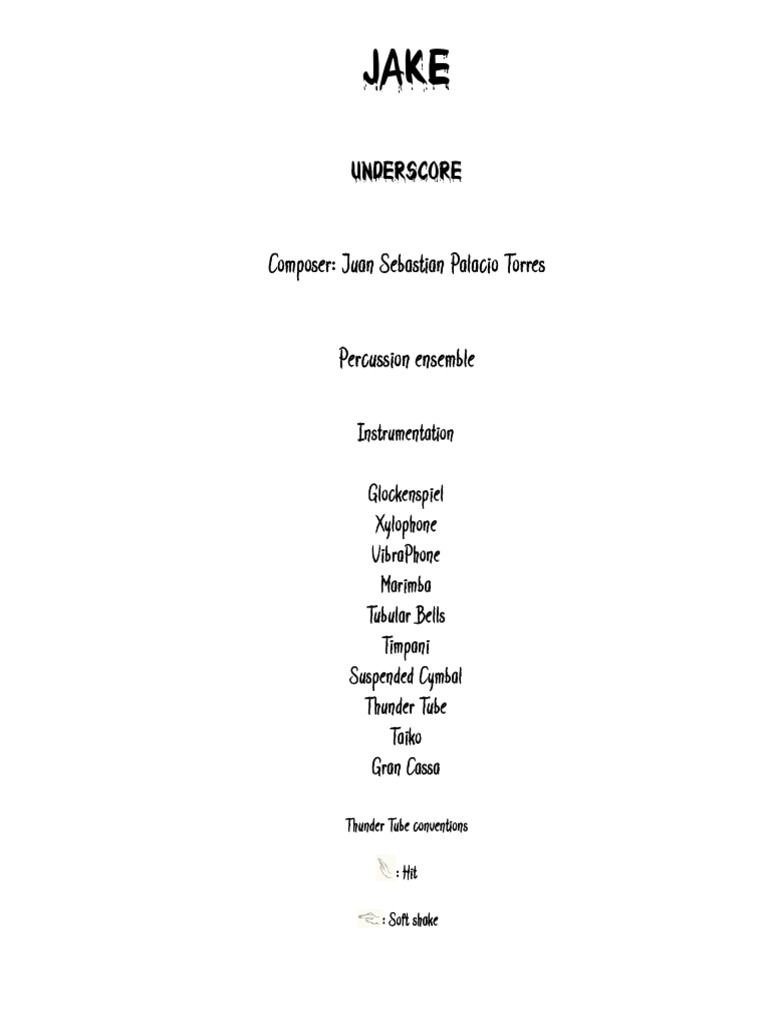Jake | PDF | Musical Instruments | Percussion Instruments