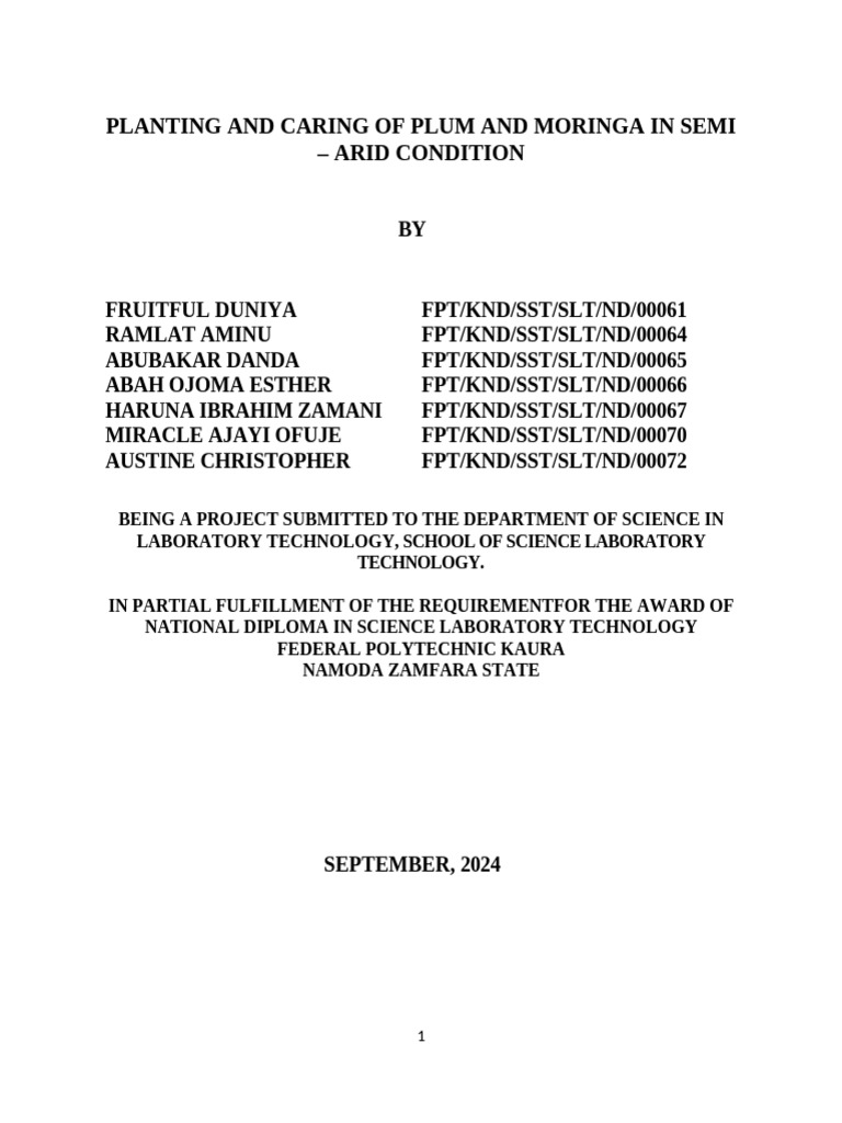 ABAH OJOMA ESTHER Project Group | PDF | Agriculture | Soil