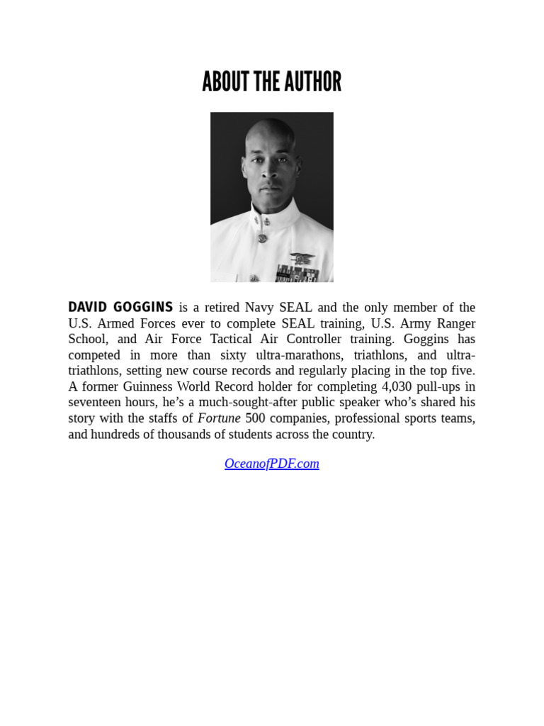 David Goggins: Navy SEAL & Athlete | PDF