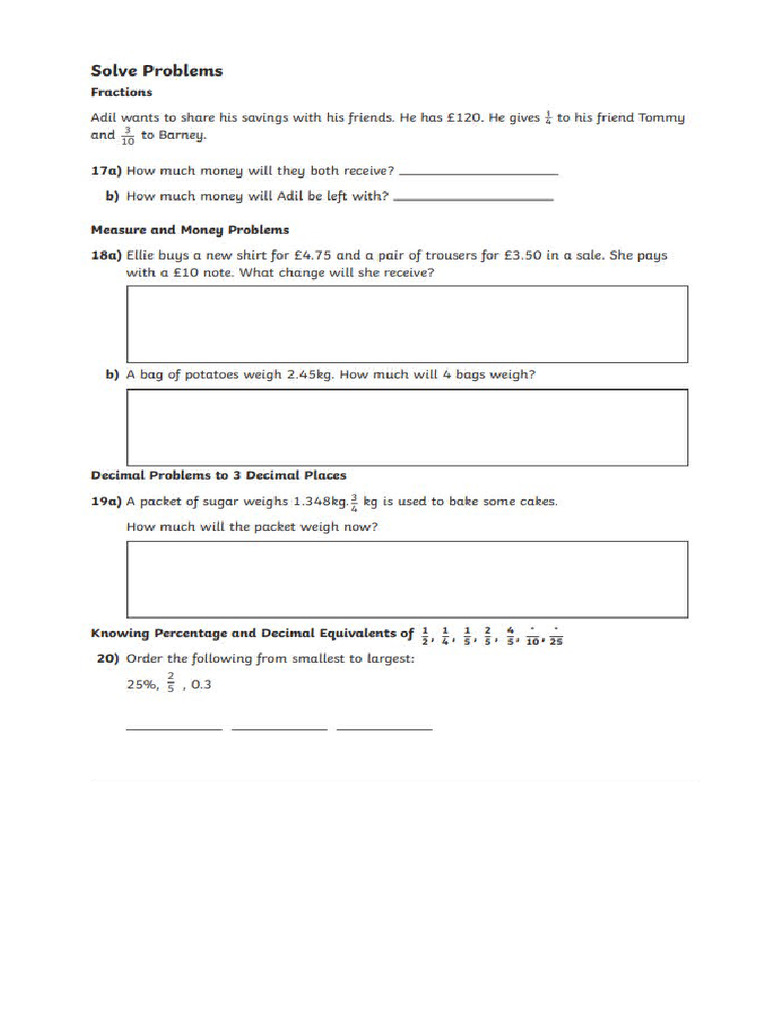 Fraction and Ratio | PDF