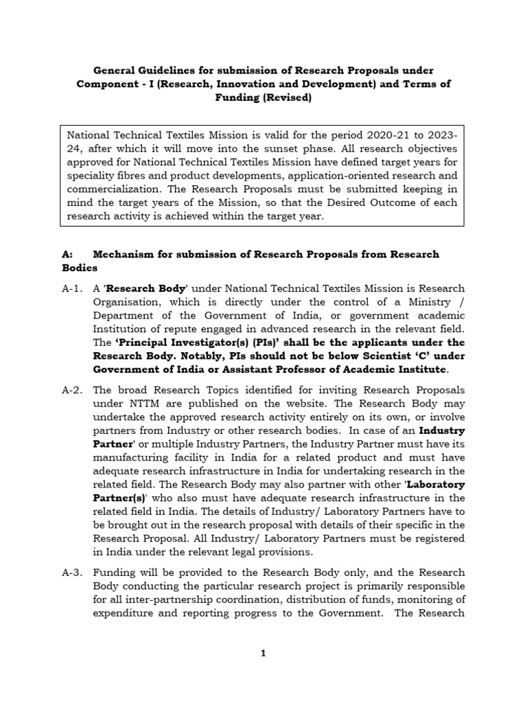 Research Proposal Submission Guide | PDF | Intellectual Property | Textiles