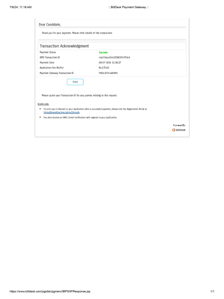 BillDesk Payment Gateway | PDF