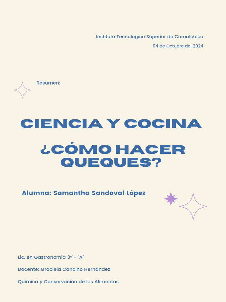 Cómo Hacer Queques Resumen | PDF